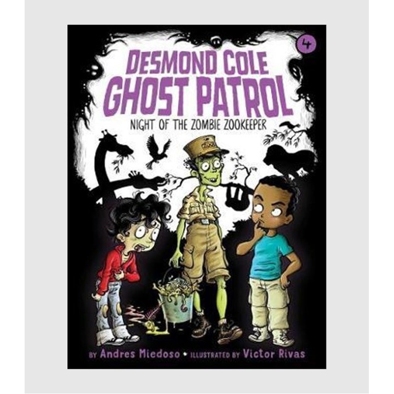 英文原版 Night of the Zombie Zookeeper (4) (Desmond Cole Ghost Patrol) 德斯蒙德科尔幽灵巡逻队 儿童课外英语读物章节书