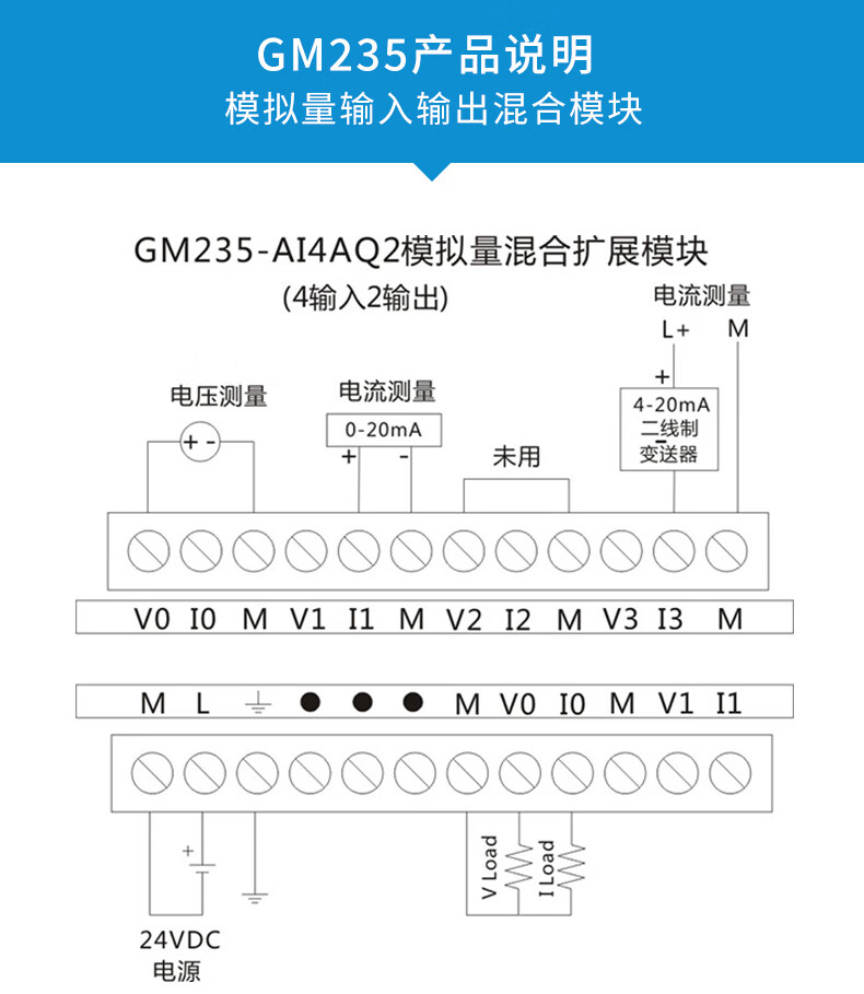 工贝GM231扩展模块 GM232/235模拟量输入输出 兼容S7-200工控板代替EM231 GM232-4输出 24VDC【图片 价格 ...