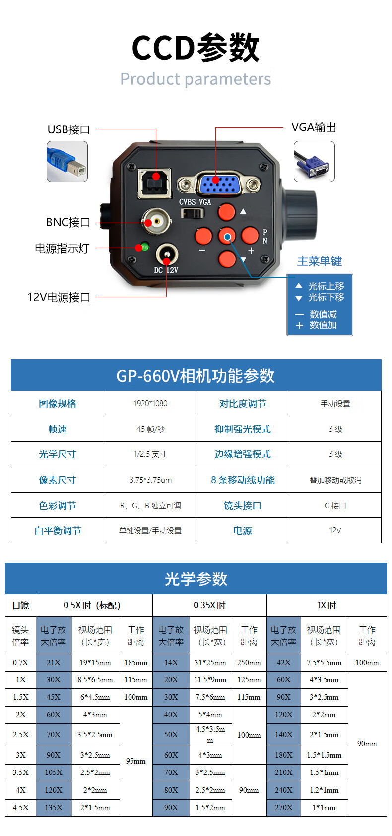 GAOPIN 电子显微镜工业高清CCD高倍放大维修手机带显示数码视频专业光学连电脑测量相机电路对焦 GP-660V显微镜【图片 价格 品牌 报价】-京东