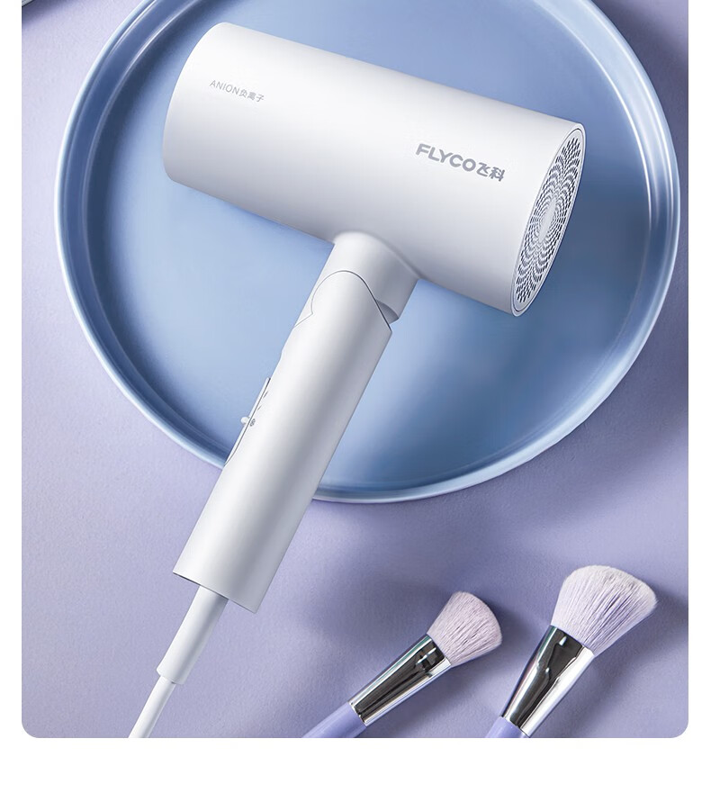 飞科（FLYCO） 便携吹风机电吹风负离子家用大功率深度养发吹风筒速干可折叠 【1800W速干】负离子FH6277-淡紫色【图片 价格 品牌 报价】-京东