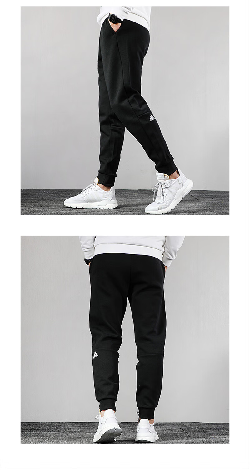 阿迪达斯（adidas） 官方舰店男裤 22冬季新款运动裤跑步训练健身裤子棉质透气宽松休闲长裤卫裤 HL2236/加绒 L/180/86【图片 ...