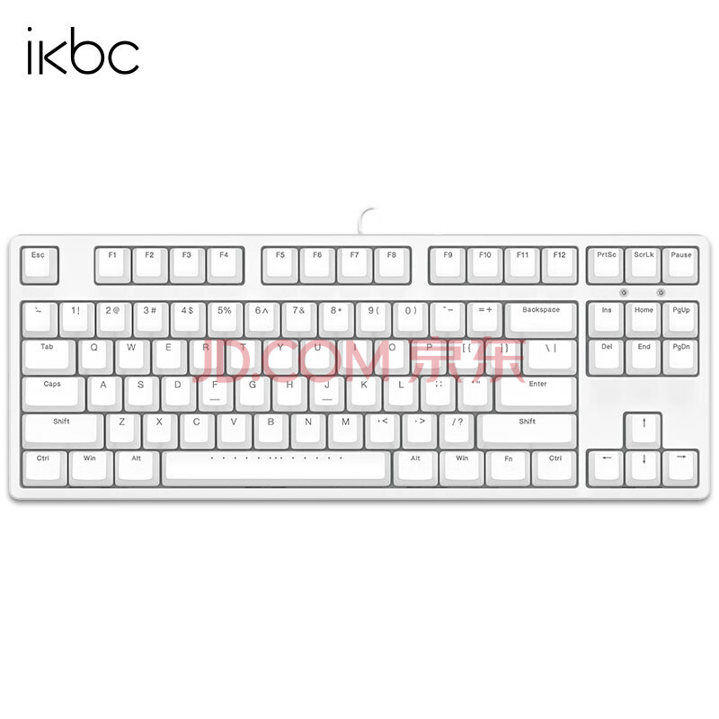 【ikbcc87】ikbc C87 机械键盘 有线键盘 游戏键盘 87键 原厂cherry轴 樱桃轴 吃鸡神器 笔记本键盘 白色 茶轴【行情 报价 价格 评测】-京东