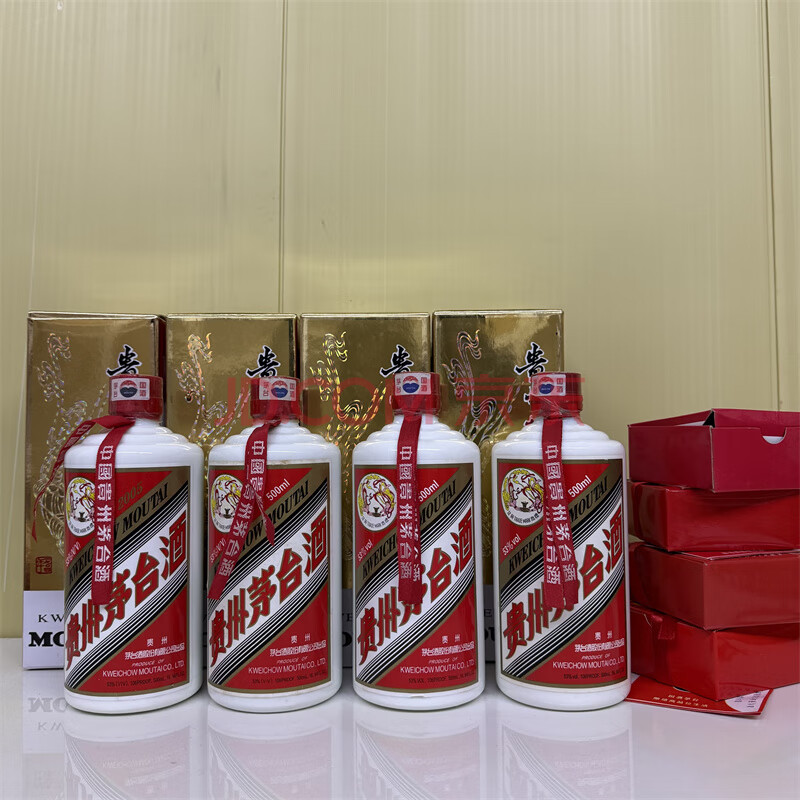 序号 B578 贵州茅台酒（飞天 白皮）05年-09年 53° 500ml 4瓶－海关/政府-京东拍卖