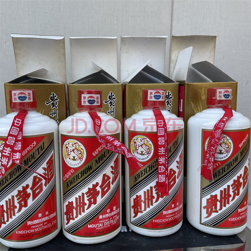 标的F185,2001年 2000年飞天茅台43°500ml数量共4瓶。－海关/政府-京东拍卖