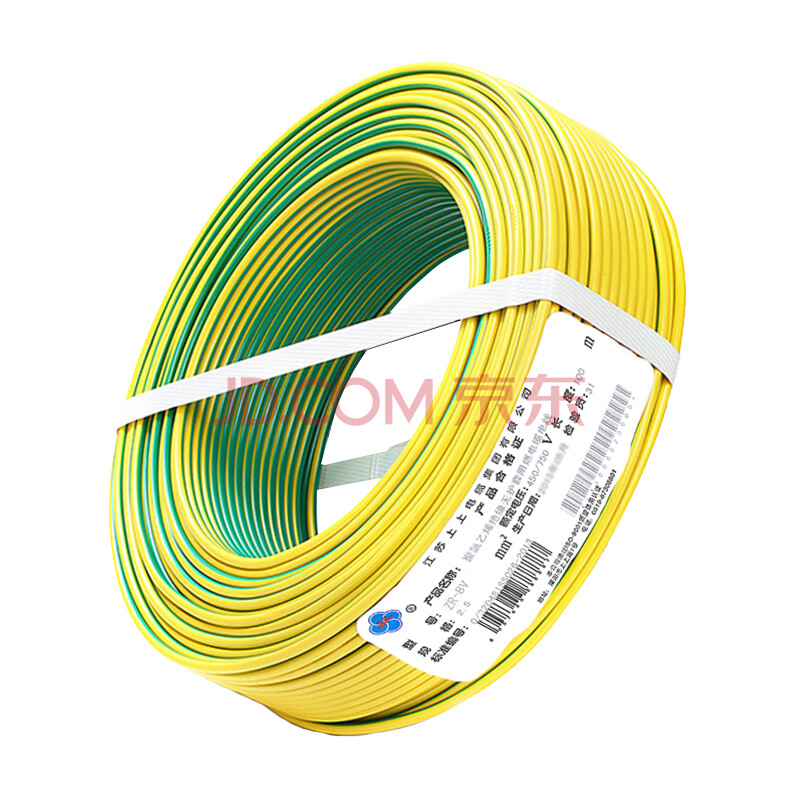 【上上ZR-BV2.5】上上电缆 ZR-BV-450/750V-2.5平方聚氯乙烯绝缘单芯硬线 双色 100米【行情 报价 价格 评测】-京东