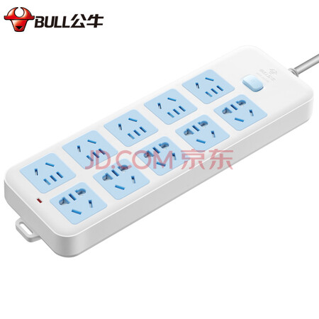 【公牛GN-110】公牛（BULL）GN-110 插座/插线板/插排/排插/接线板/拖线板 10位总控全长3米超功率保护【行情 报价 价格 ...