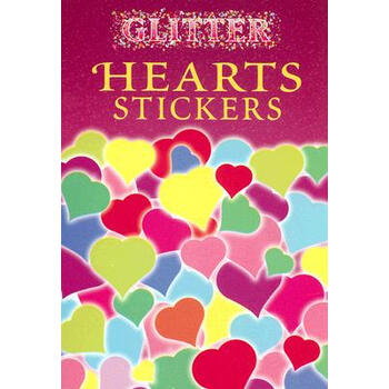 【】Glitter Hearts Stickers