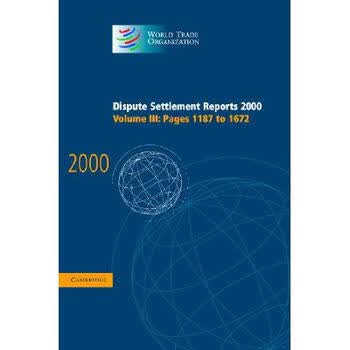 Dispute Settlement Reports 2000: Volume 3, P...