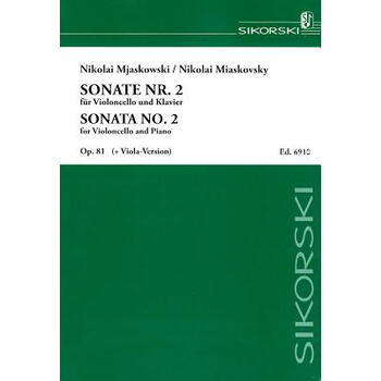 【】Miaskovsky: Sonate Nr. 2 fur Violoncello