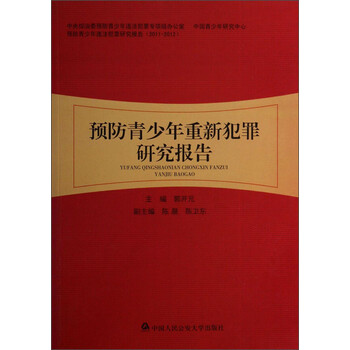 【正版新书】预防青少年重新犯罪研究报告   9787565312878