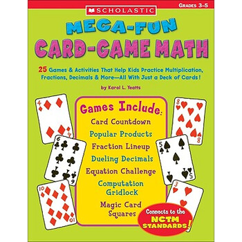 【】Mega-Fun Card-Game Math: Grades