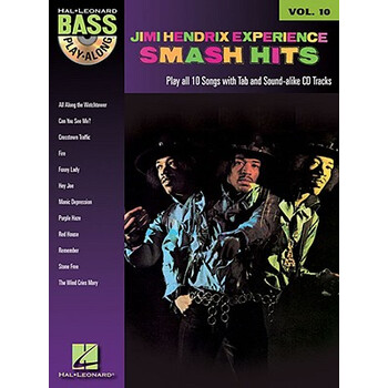 【】Jimi Hendrix Smash Hits: Bass Play-Along