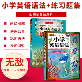 正版无敌小学英语语法第三3版加练习题集套装共2本 8-12岁小学英语辅导资料新版英语 外文