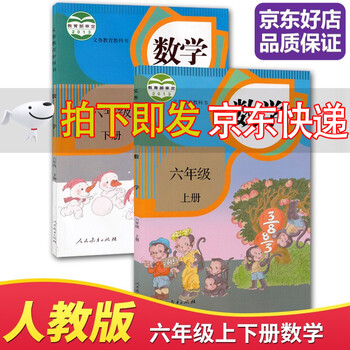 【全新正版】【套装两本】小学6六年级上下册数学书人教版全套2本课本教材教科书 6六上下数学 人民教育出版社