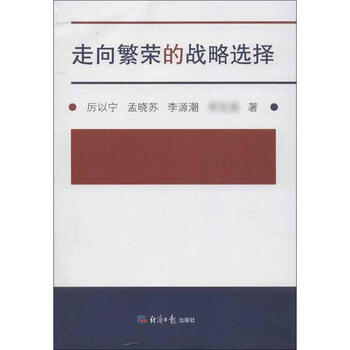 走向繁荣的战略选择 厉以宁,等 战略管理
