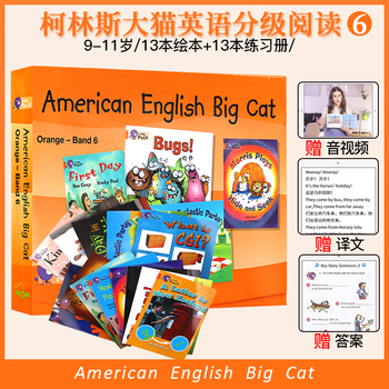英国原版大猫英语分级阅读American English Big Cat 1-7级全套书本+练习册 小达人点读 大猫6级别 13本书本+13本练习册