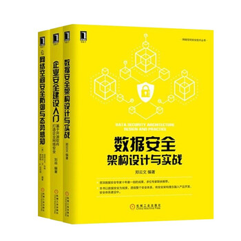 网络空间安全技术丛书：数据安全架构设计与实战+企业安全建设入门+网络空间安全防御与态势感知 共3册