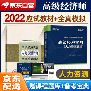 2022高级经济师教材 高级经济实务环球应试教材+人事社全真模拟测试  人力资源管理 2本套中国人事出版社