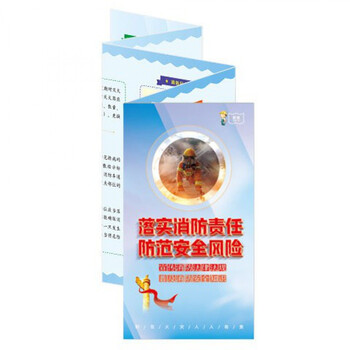 2022年全国安全生产月  119消防日宣传招贴橱窗壁报小手册宣传单折页 ZAZ0119落实消防责任防范安全风险折页张