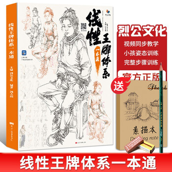 【】线性王簰体系一本通 2022烈公文化汤大伟人物速写超级课件临摹范本线条入门基础局部衣纹动态组合场景国美线性照片对画联考高考书