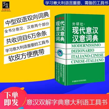 正版包邮 现代意汉汉意词典 意大利语工具书意汉双解字典 意大利自学初学者入门学习工具书 意大利字典