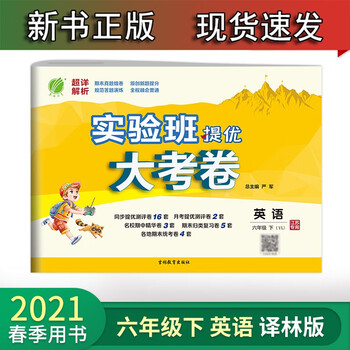 s2021年小学英语实验班提优大考卷六年级下册 译林版 小学英语六年级下册YL版同步测试卷期中期末达
