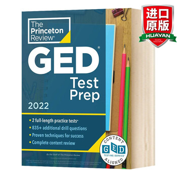 英文原版 2022考试辅导教材教辅 Princeton Review GED Test Prep, 2022 普林斯顿GED备考指南 预售