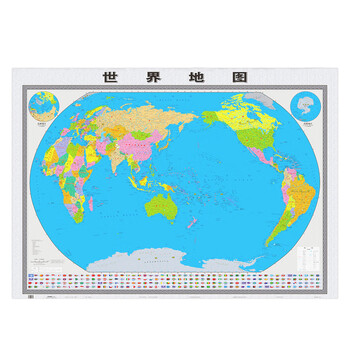 2021世界地图 约1.6米*1.2米地图贴图挂图 超大高清覆膜地图