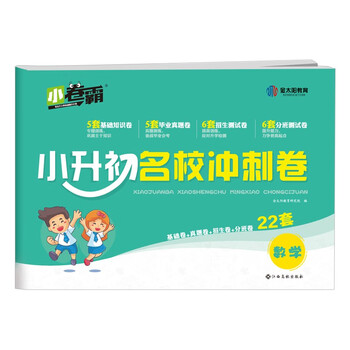 金太阳教育 2022新版小升初冲刺卷数学人教版RJ 小学6年级衔接教材小学升初中总复习模拟真题卷