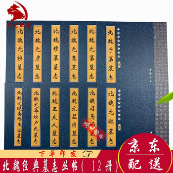 北魏经典墓志丛帖套装12册 北魏碑墓志铭集书法毛笔字帖墓志铭精选（12册）
