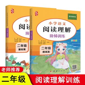 二年级阅读理解专项训练书人教版（全两册）适用于2年上下册衔接练习黄冈语文名师编写