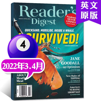 Readers Digest读者文摘杂志美国版2022年5月新期到【另有往期可选】 英文原版考研时事英语阅读期刊杂志单本 2022年3.4月合刊【美国版】