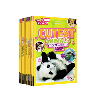 National Geographic Kids Sticker 每册含贴纸1000 10册合售