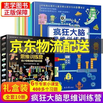 疯狂大脑思维训练营全10册 幼小衔接全脑开发400题 儿童思维训练书籍 幼儿绘本3-6岁全脑开发儿童智力开发游戏书