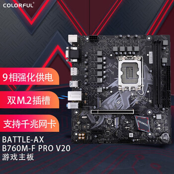 七彩虹（Colorful）B760M-F PRO V20 B660M-D V20 DDR4主板 B760M-F PRO V20 DDR4【图片 ...