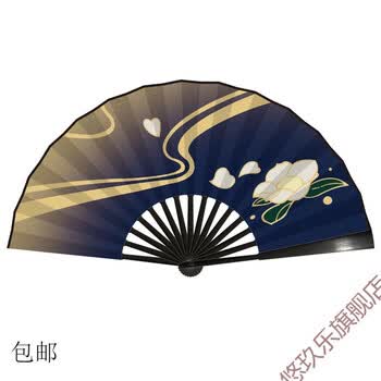 原神神里绫华cosplay动漫周边同款游戏扇子中国古风舞蹈道具折扇送人 8寸 绫华