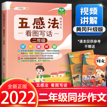 五感法同步作文看图写话二年级下册上册说话写话训练每日一练作文素材写作技巧书籍2下小学黄冈满分作文书大全幼小衔接范文 汉之简