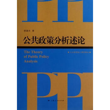 公共政策分析述论 顾建光 上海人民出版社