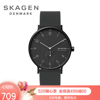 诗格恩（skagen）手表 男士手表 石英表硅胶多彩简约舒适百搭腕表 SKW6544 Black【图片 价格 品牌 报价】-京东