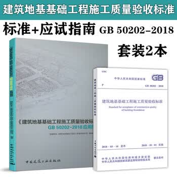 建筑地基基础工程施工质量验收标准套装2本GB50202-2018标准+应用指南
