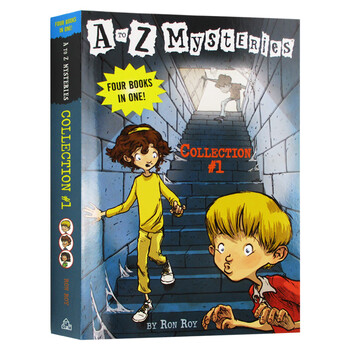 A to Z Mysteries 初级章节书 Ron Roy Collection #1  A-D 英文原版侦探小说 神秘案件1- 4个故事合辑 儿童英语阅读读物英文版 默认1