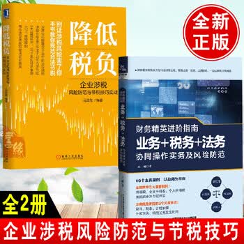 【全2册】财务精英进阶指南王越+降低税负企业涉税风险防范财务会计做账税收基础知识经济分析财税一本通税务会计实务做账教程书籍