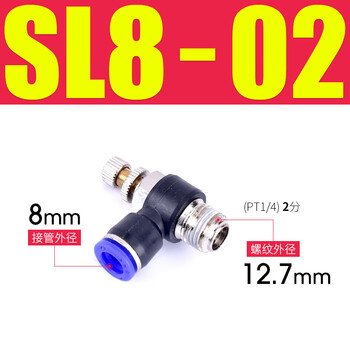 气缸快速插管接头可调节流阀SL4-M5/6-01/8-02/10-03/12-04气嘴 SL8-02【图片 价格 品牌 报价】-京东
