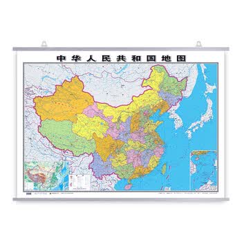 2022年 中国地图+分省地图挂图 高清政区地图 1.1米*0.8米 挂图\/折叠图 中国地图挂图（1张）