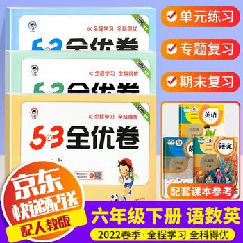 2022版53全优卷六年级下册试卷语文数学英语部编人教版小学6年级下53天天练同步训练期中期末检测卷