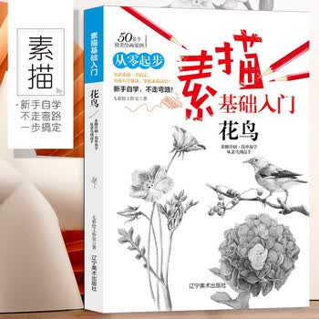 素描绘画基础入门 花鸟画法 绘画入门自学画教程书籍 临摹花鸟虫鱼动物山水技法 新手学绘画技法书籍