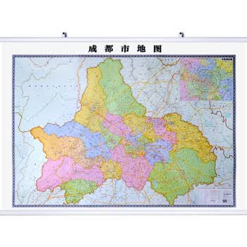成都市地图 2020新版 约1.5米*1.1米 含四川成都城区图 详细行政区划分 精装超大办公室挂图
