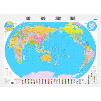 墙贴中国地图世界地图覆膜防水家用大号1.1米正版清晰地理知识 世界地图贴图（单张）