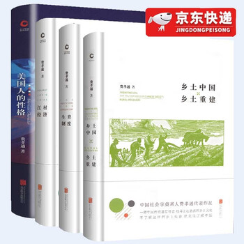 乡土中国乡土重建+江村经济+生育制度+美国人的性格 费孝通全集4本（精装典藏版）社会科学书籍