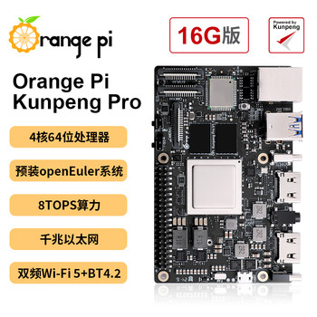 香橙派OrangePi鲲鹏kunpeng Pro开发板4核64位处理器8TOPS算力openEule 鲲鹏Pro16GB+散热+64GeMMC+壳+电源【图片 价格 品牌 报价】-京东
